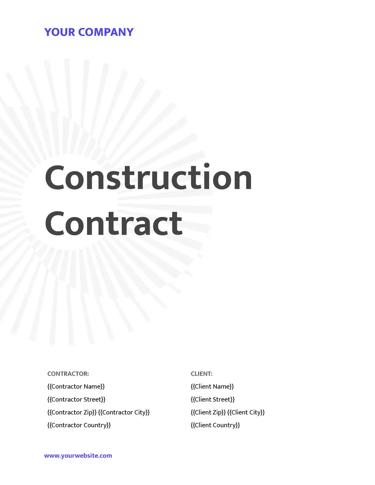 DocsAutomator | Construction Contract Contracts Template